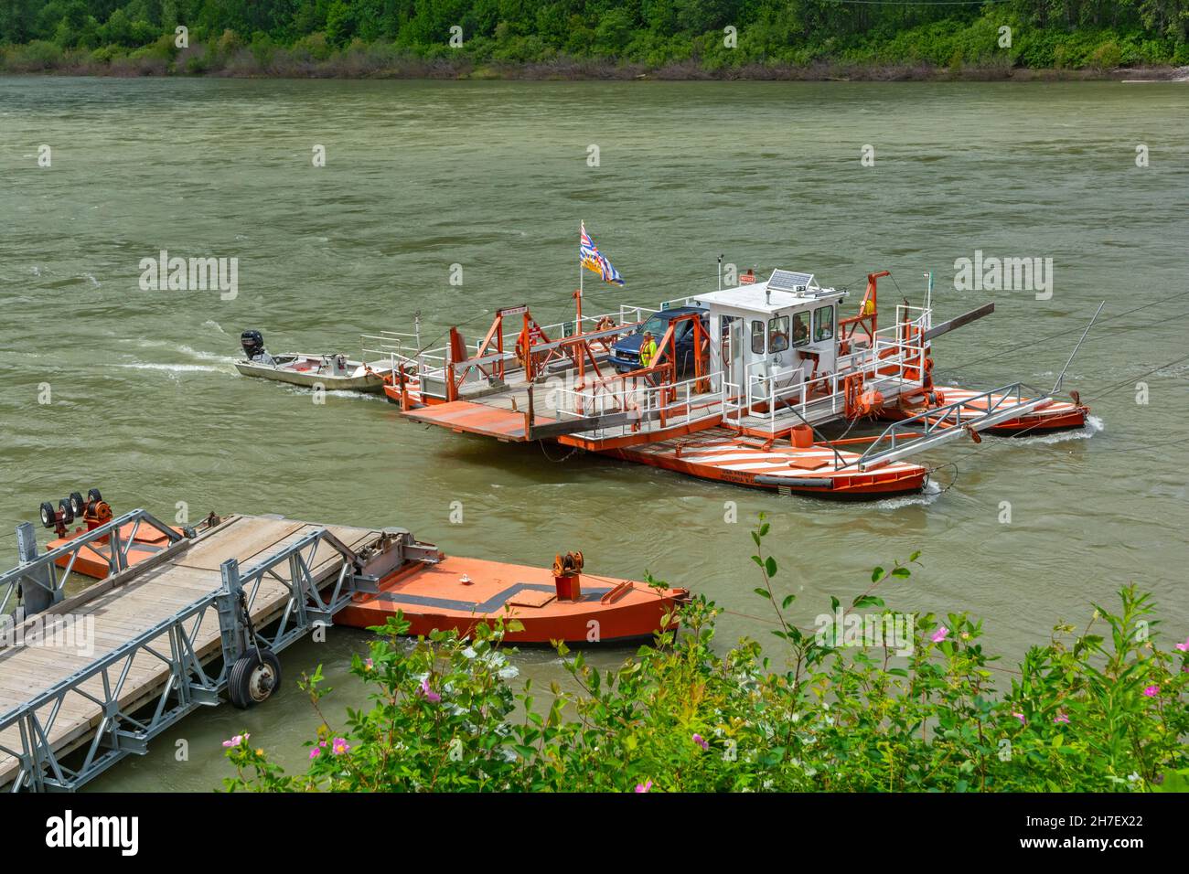 Canada, British Columbia, Usk Ferry, started operation 1913,, a ...