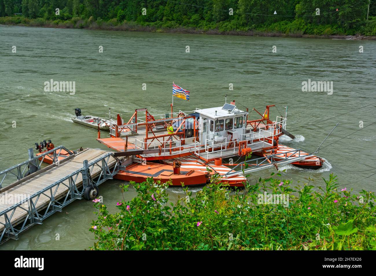 Canada, British Columbia, Usk Ferry, started operation 1913,, a ...