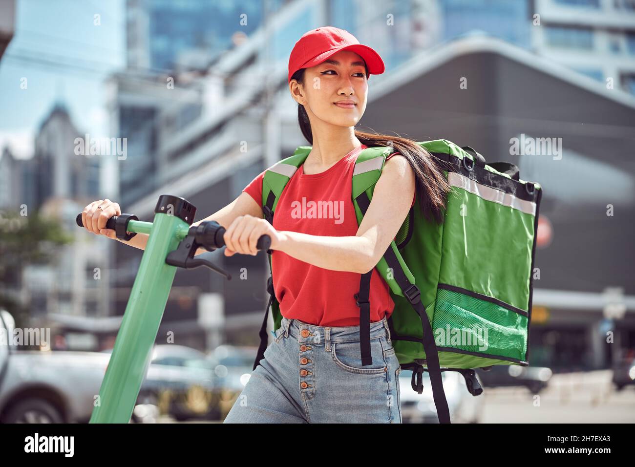Woman delivering food hi-res stock photography and images - Alamy