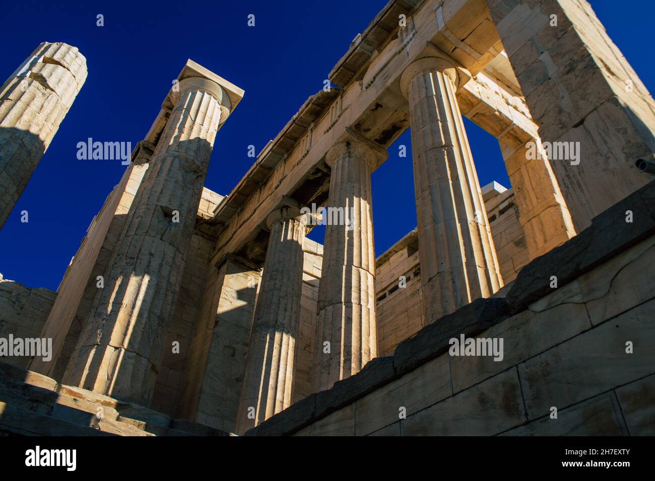 Athens, Greece - November 22, 2021 The Acropolis is an ancient citadel ...