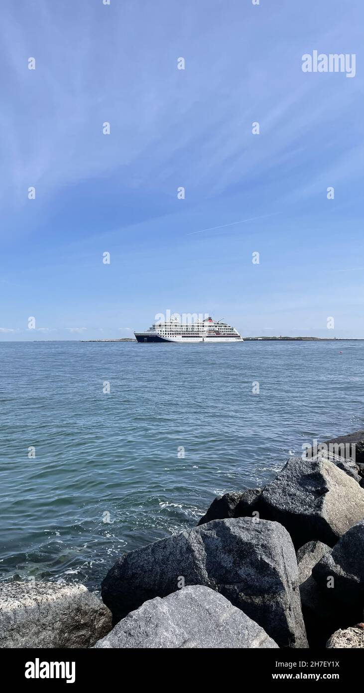Cruise ship Hanseatic Spirit on Helgoland Stock Photo - Alamy