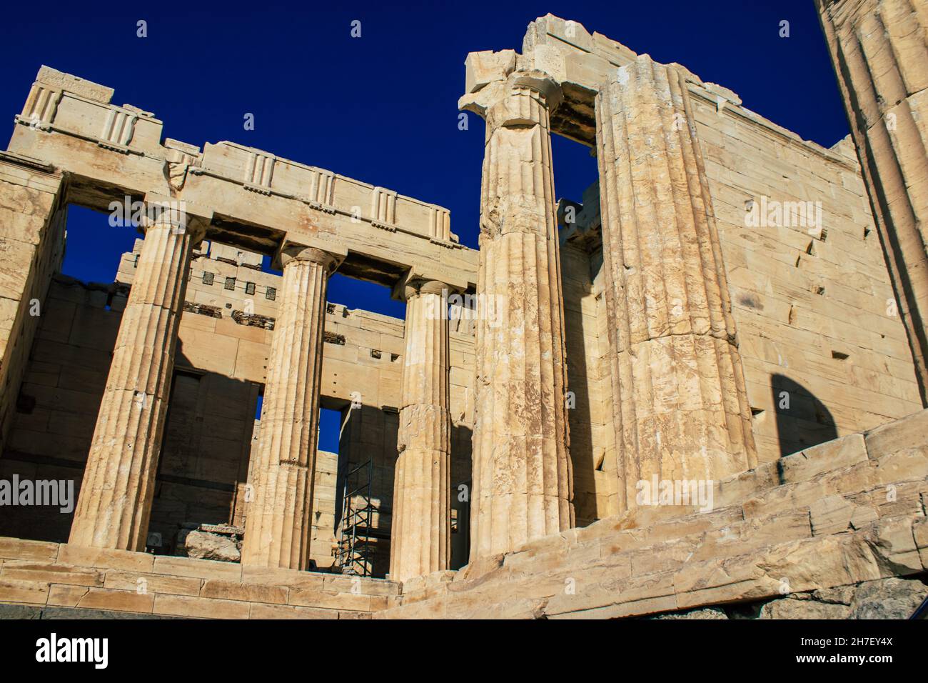 Athens, Greece - November 22, 2021 The Acropolis is an ancient citadel ...