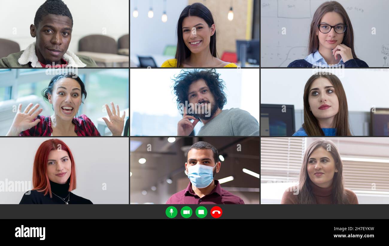 Teenage students video conference hi-res stock photography and images ...