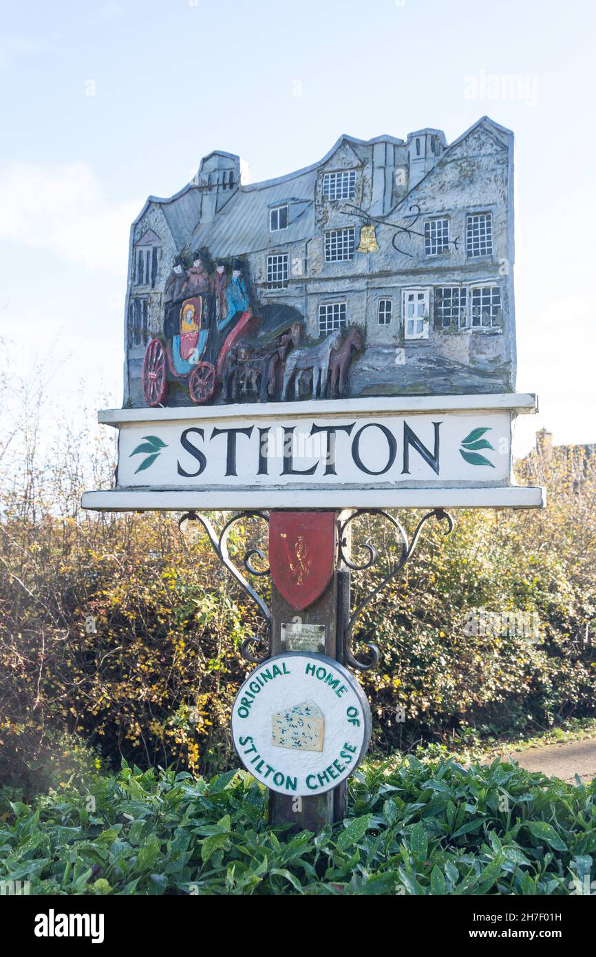 Stilton village signs hi-res stock photography and images - Alamy