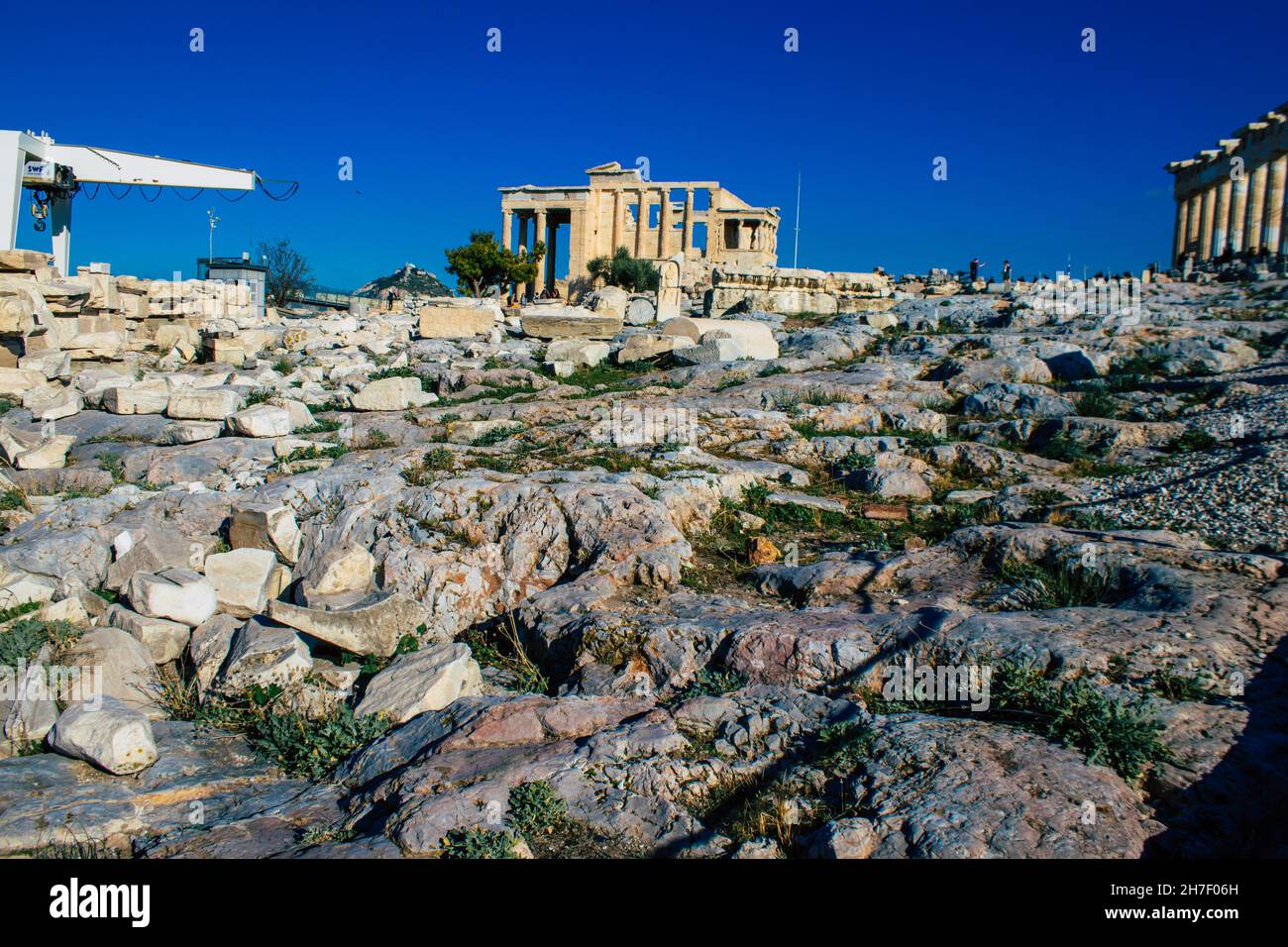 Athens, Greece - November 22, 2021 The Acropolis is an ancient citadel ...
