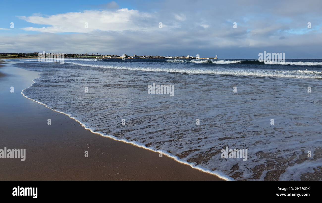 Fraserburgh beach in winter Stock Photo - Alamy