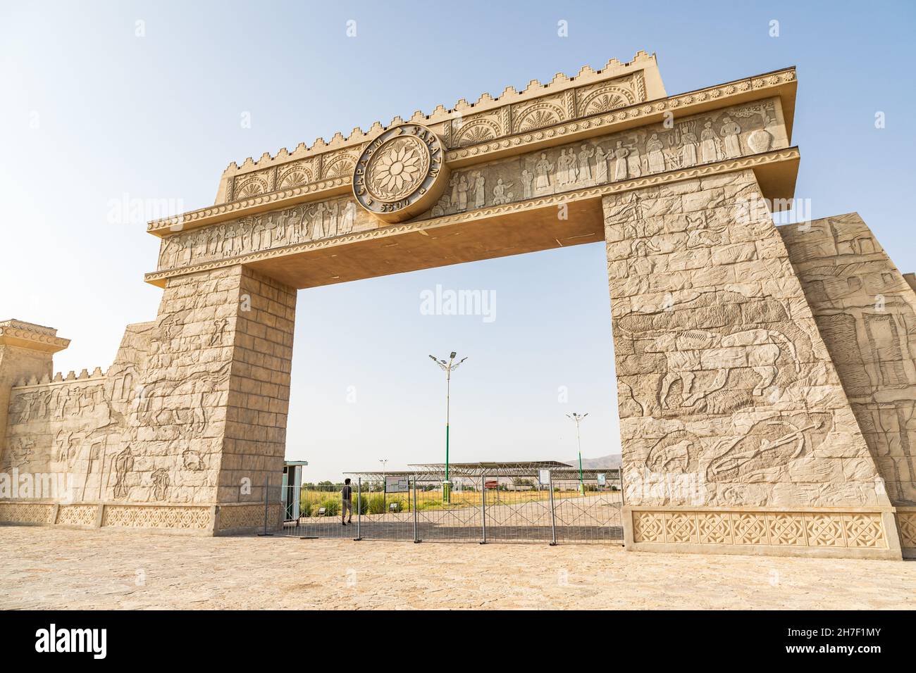 Panjakent, Sughd Province, Tajikistan. August 18, 2021. Reconstructed ...