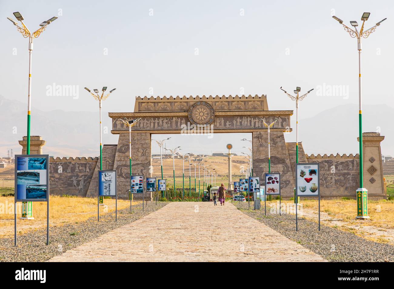 Panjakent, Sughd Province, Tajikistan. August 18, 2021. Reconstructed ...