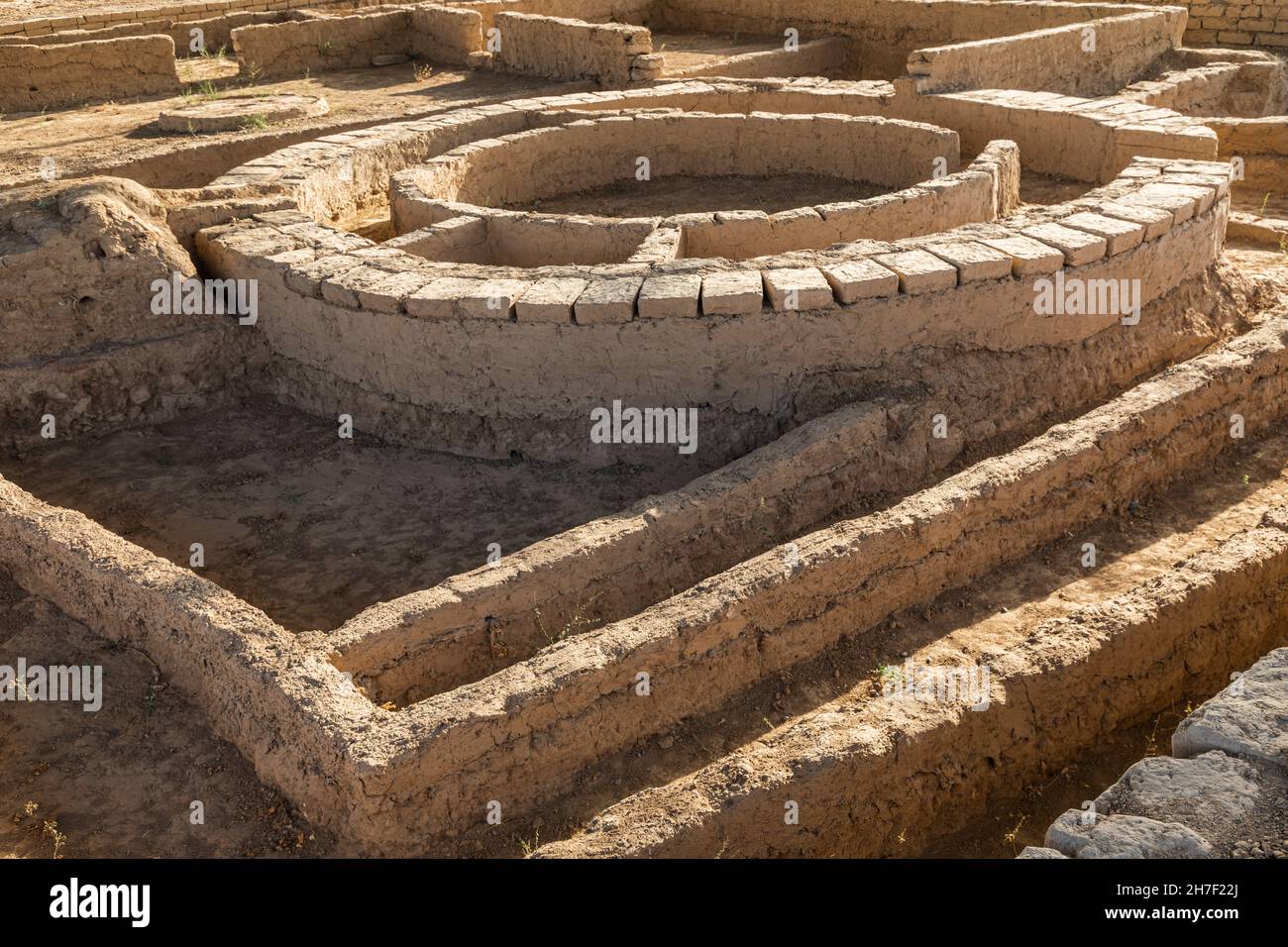 Panjakent, Sughd Province, Tajikistan. August 18, 2021. Excavation at ...