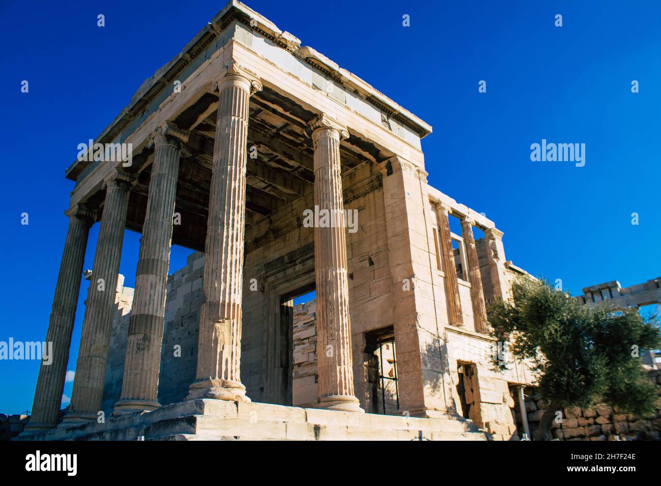 Athens, Greece - November 22, 2021 The Acropolis is an ancient citadel ...