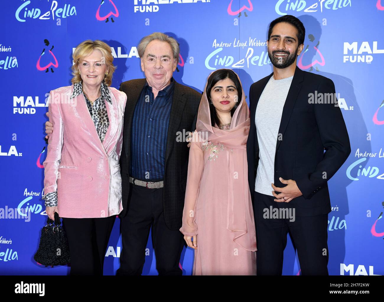 November 22nd, 2021, London, UK. Malala Yousafzai, Asser Malik, Andrew ...
