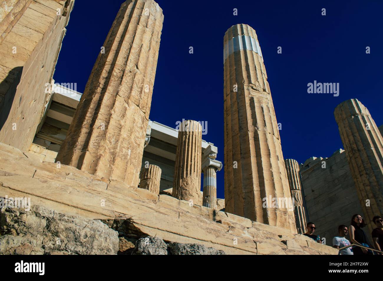 Athens, Greece - November 22, 2021 The Acropolis is an ancient citadel ...