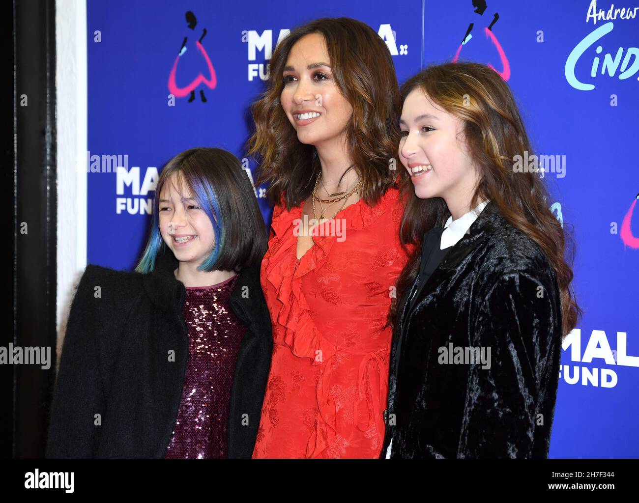 November 22nd, 2021, London, UK. Myleene Klass with her daughters Hero ...