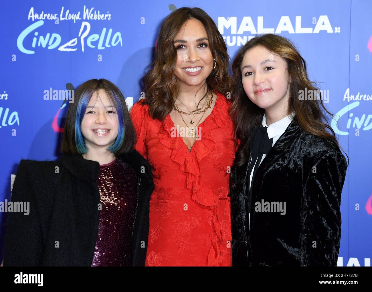 November 22nd, 2021, London, UK. Myleene Klass with her daughters Hero ...