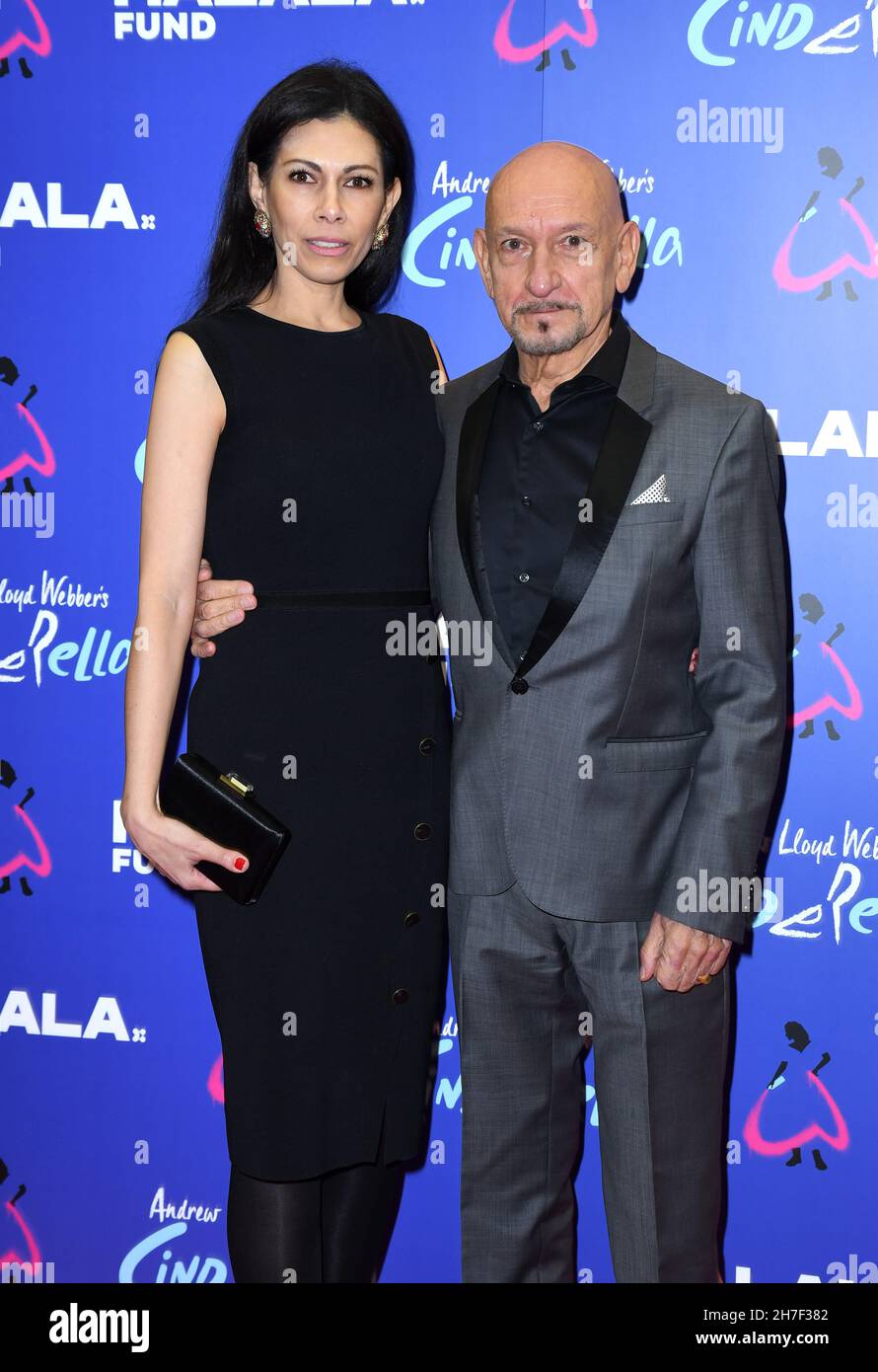 November 22nd, 2021, London, UK. Sir Ben Kingsley and wife Daniela ...