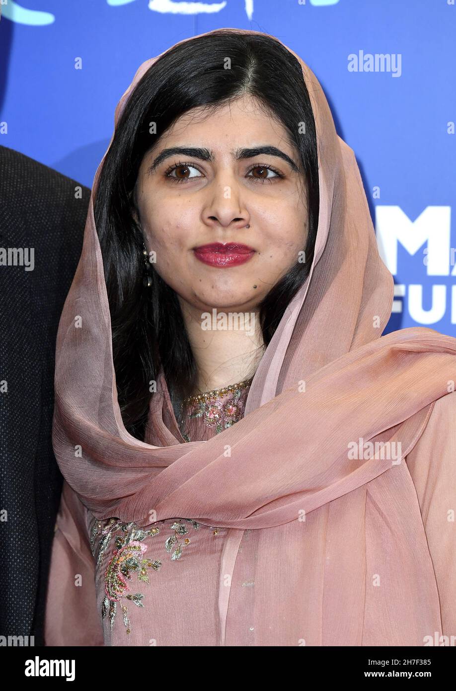 November 22nd, 2021, London, UK. Malala Yousafzai arriving at the ...