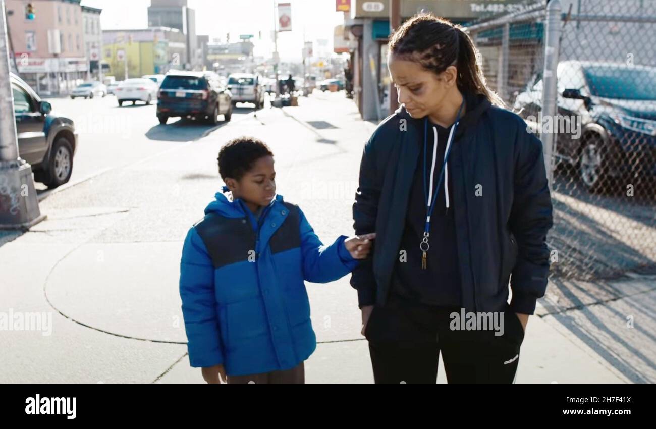 BRUISED, from left: Danny Boyd Jr., Halle Berry, 2020. © Netflix ...