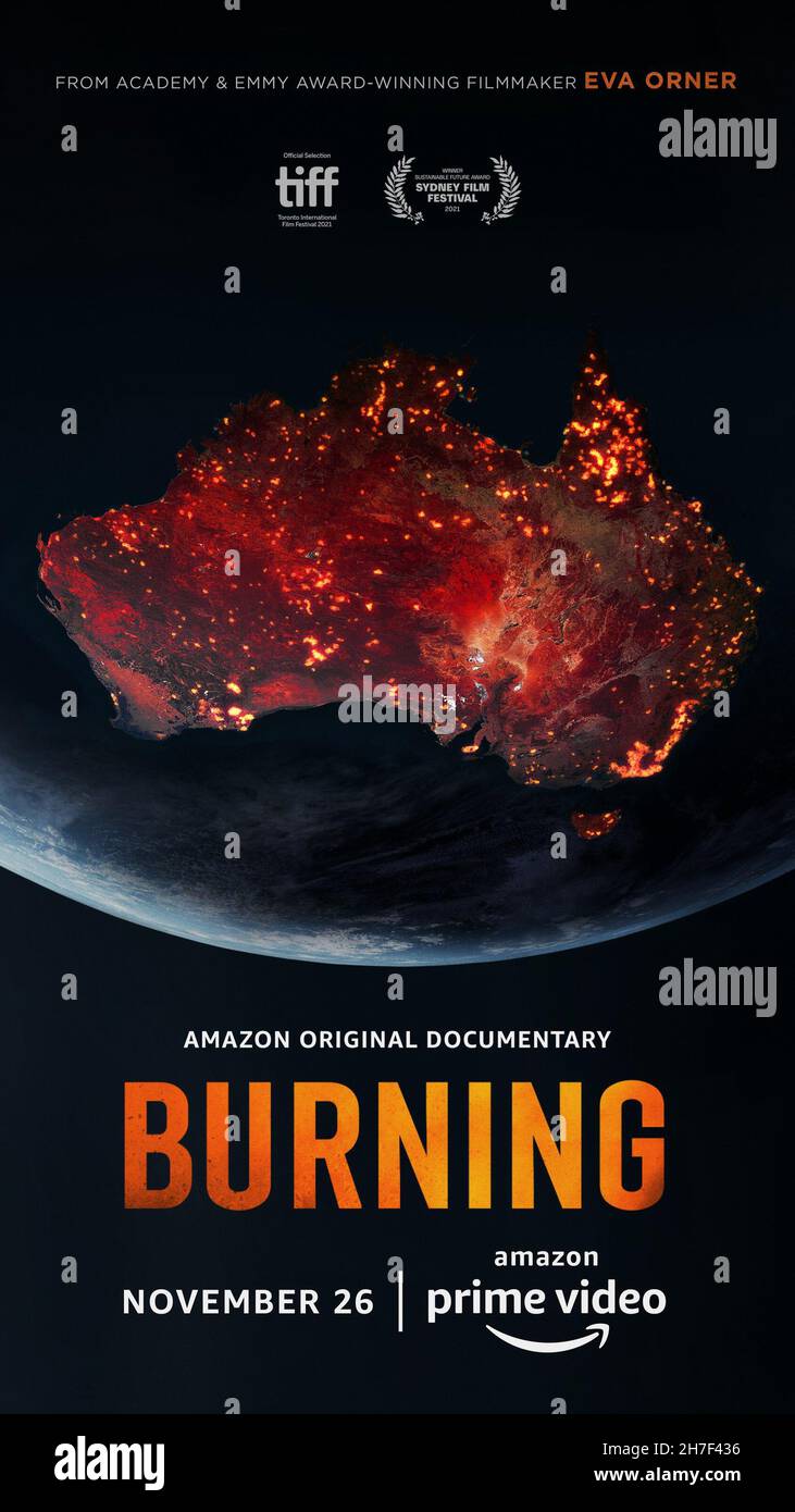 BURNING, US poster, 2021. © Amazon Prime Video / Courtesy Everett ...