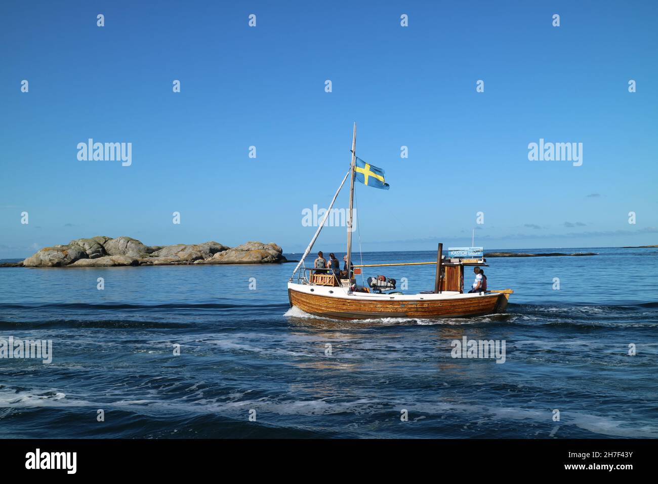 Swedish fishing tour boat Stock Photo - Alamy