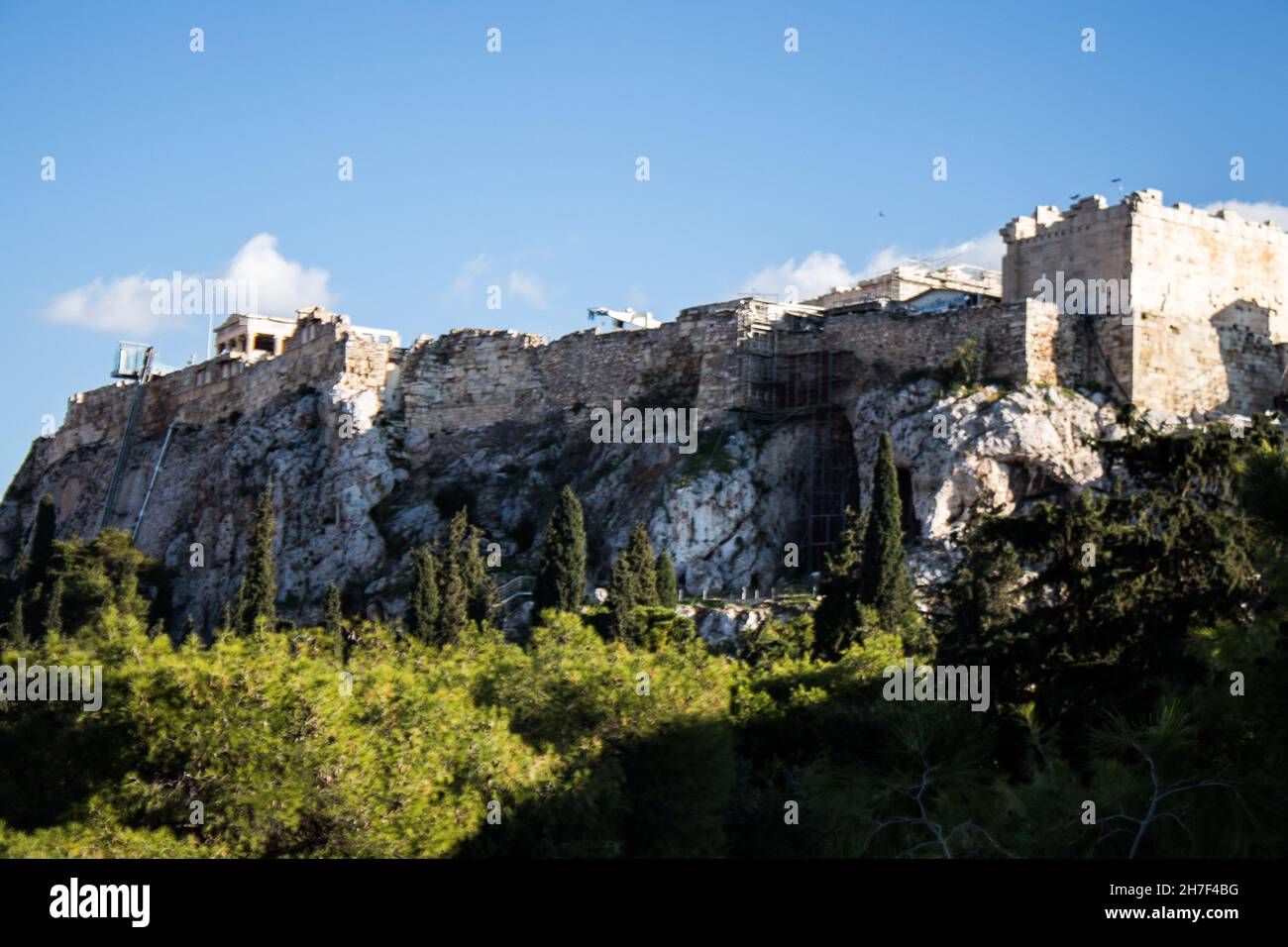 Athens, Greece - November 22, 2021 The Acropolis is an ancient citadel ...