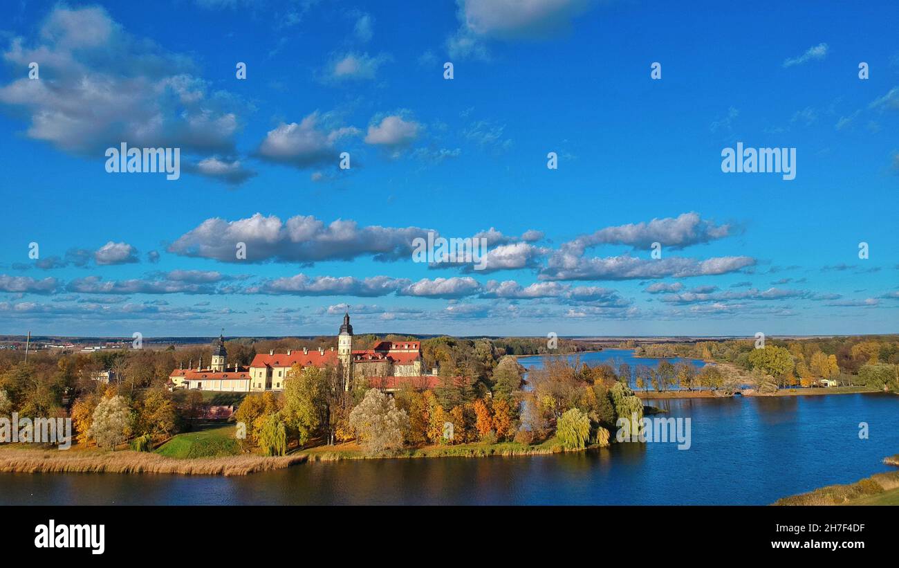 Aerial view of the Nesvizh Castle complex in Belarus Stock Photo - Alamy