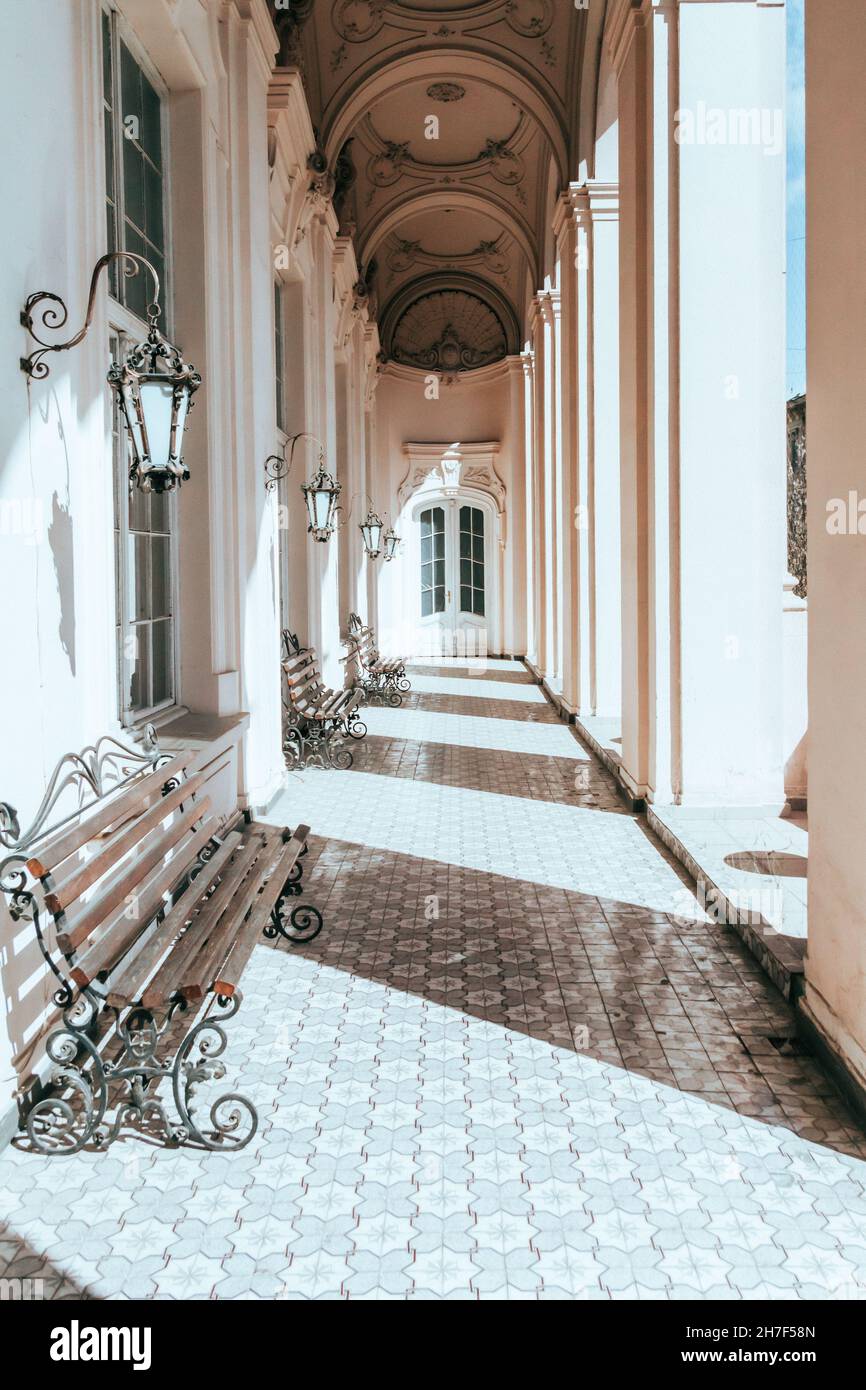 Vertical shot of the entrance of The House of Scientists, Lviv Ukraine ...
