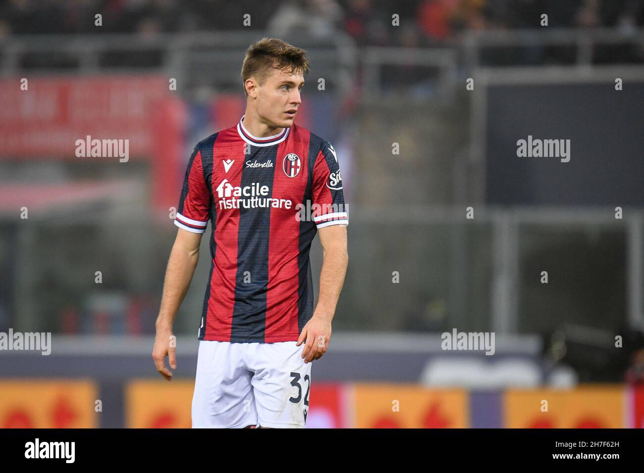 Bologna, Italy. 21st Nov, 2021. Bologna's Mattias Svanberg portrait ...