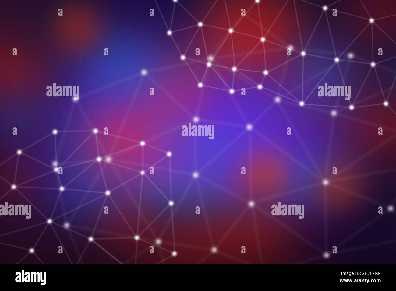 Illustration of abstract geometric shapes with node points against a ...