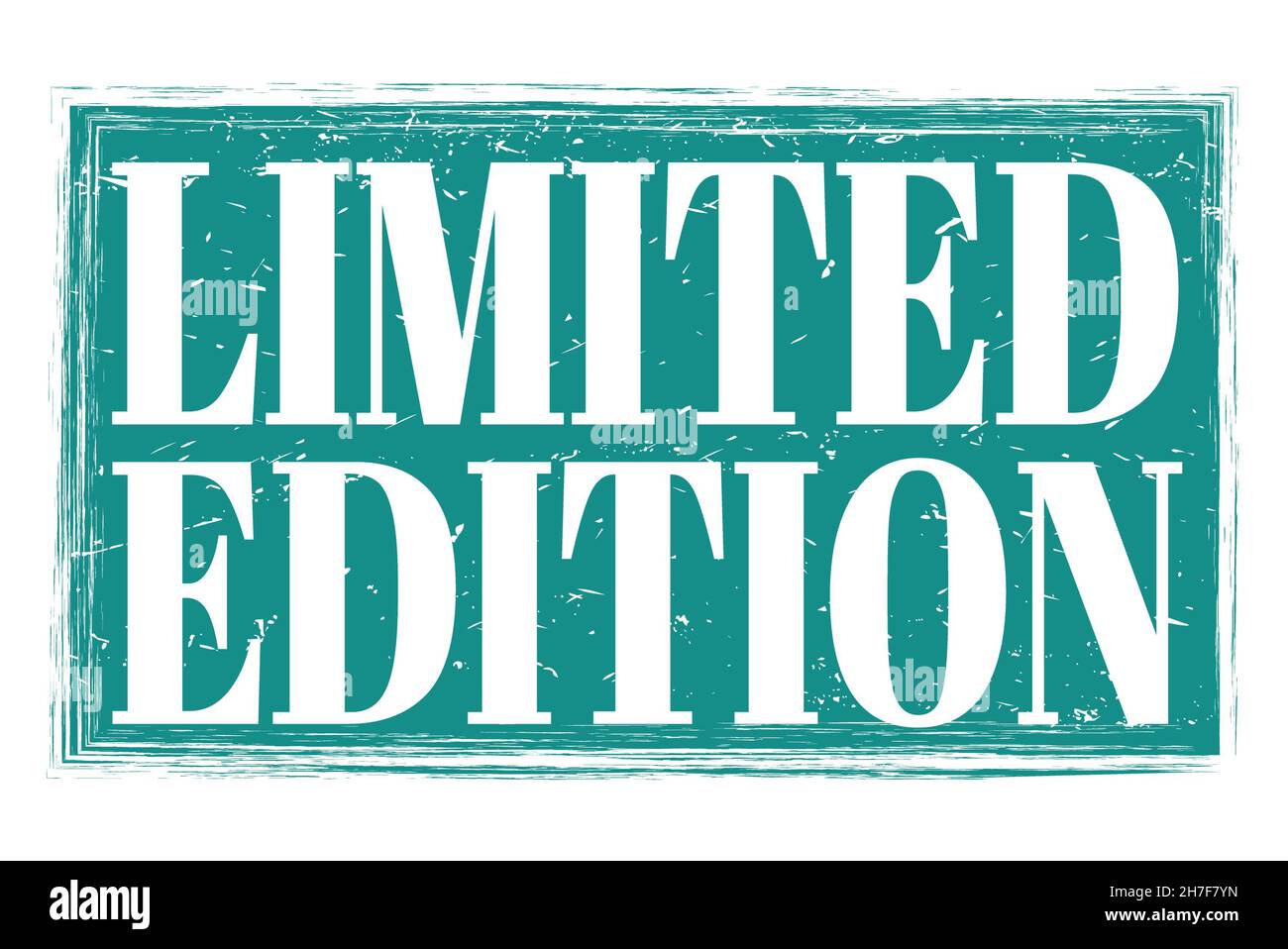 LIMITED EDITION, words written on blue grungy stamp sign Stock Photo ...