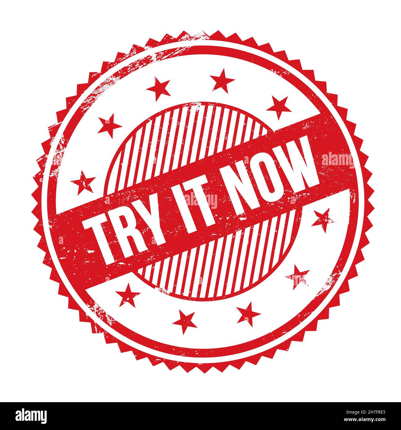 Try it now seal hi-res stock photography and images - Alamy