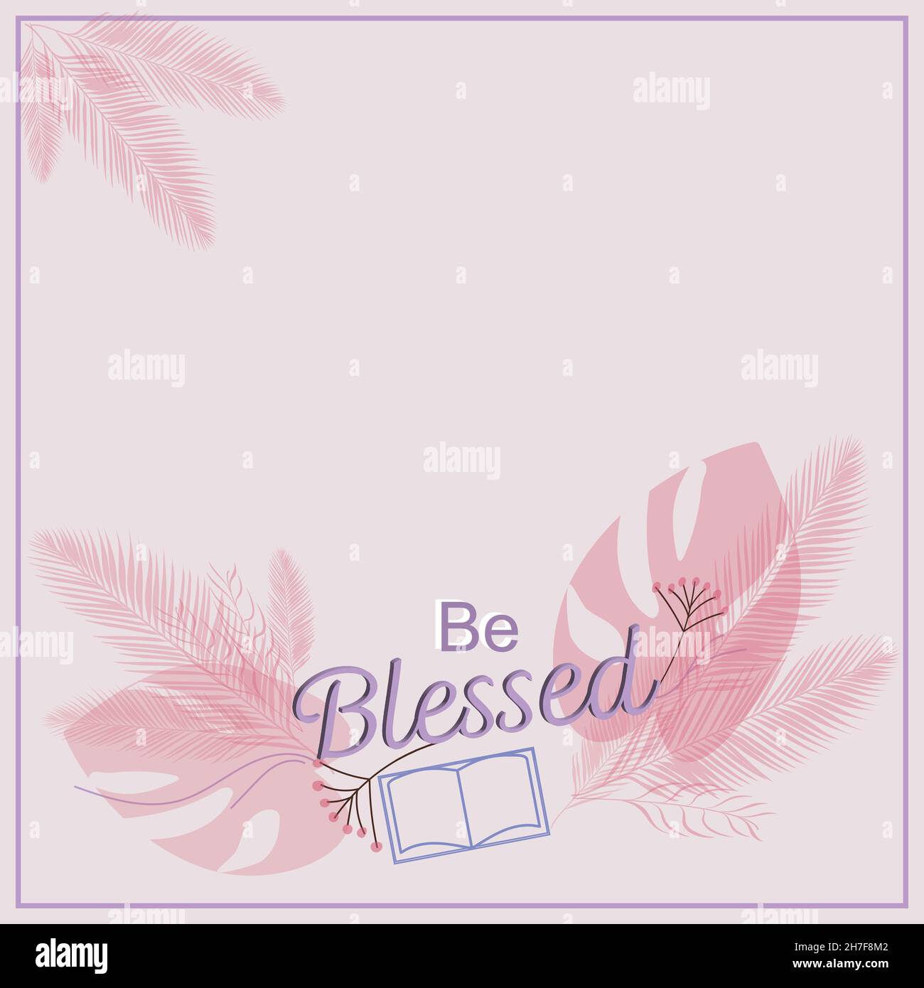 Be blessed. text words typography written on a pink background Stock ...