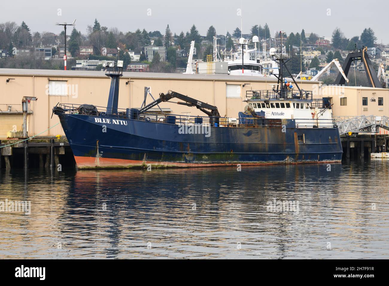 Seattle - November 21, 2021; Fishing boat Blue Attu owned by the Blue ...