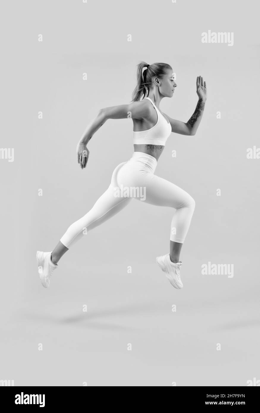 young and free. challenge and competition. sport athlete run fast to ...