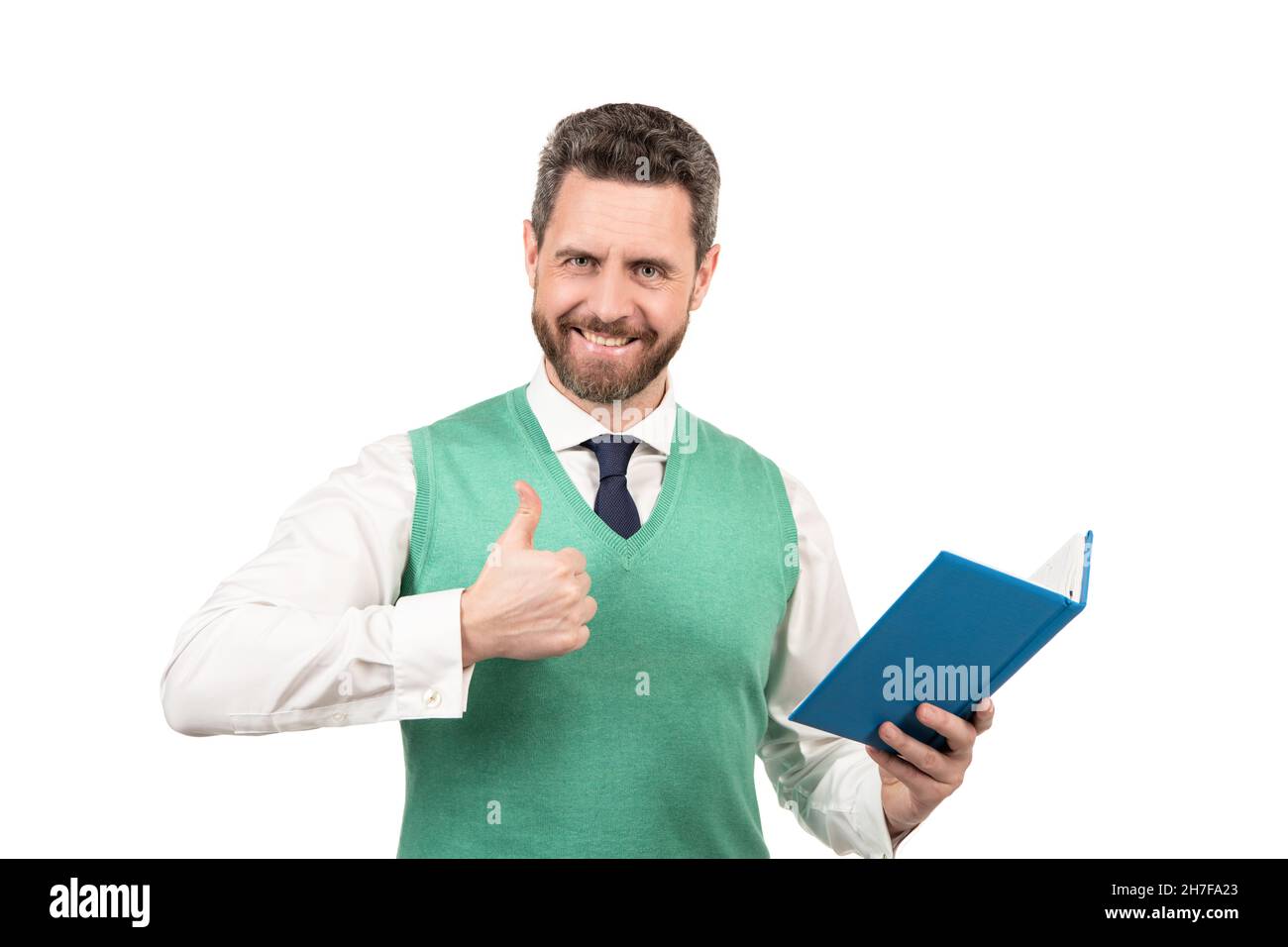 businessman hold notebook. successful ceo with notepad Stock Photo - Alamy