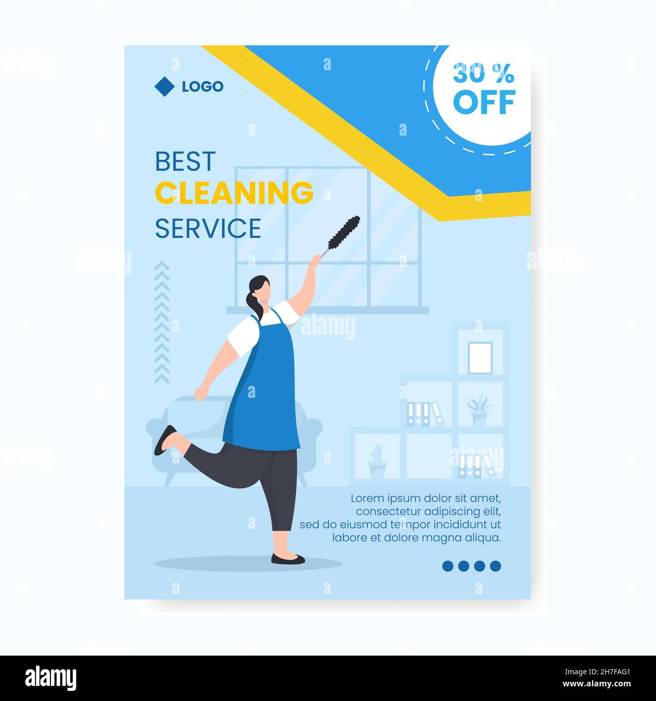 Home Cleaning Service Poster Editable of Square Background Suitable for ...