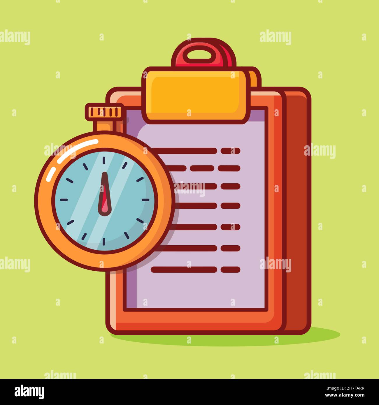 task deadline concept isolated cartoon vector illustration in flat ...