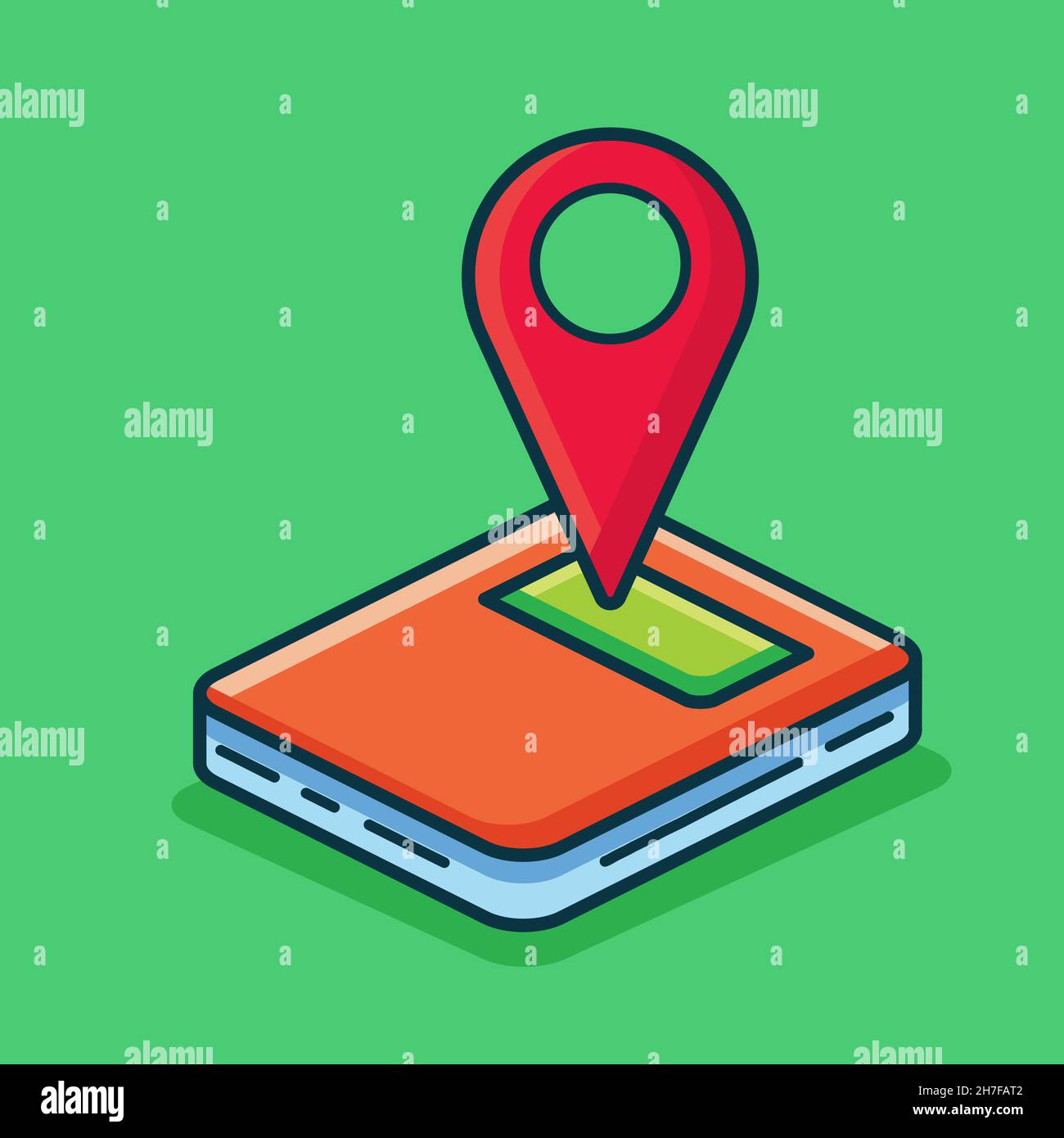 address book concept isolated cartoon vector illustration in flat style ...