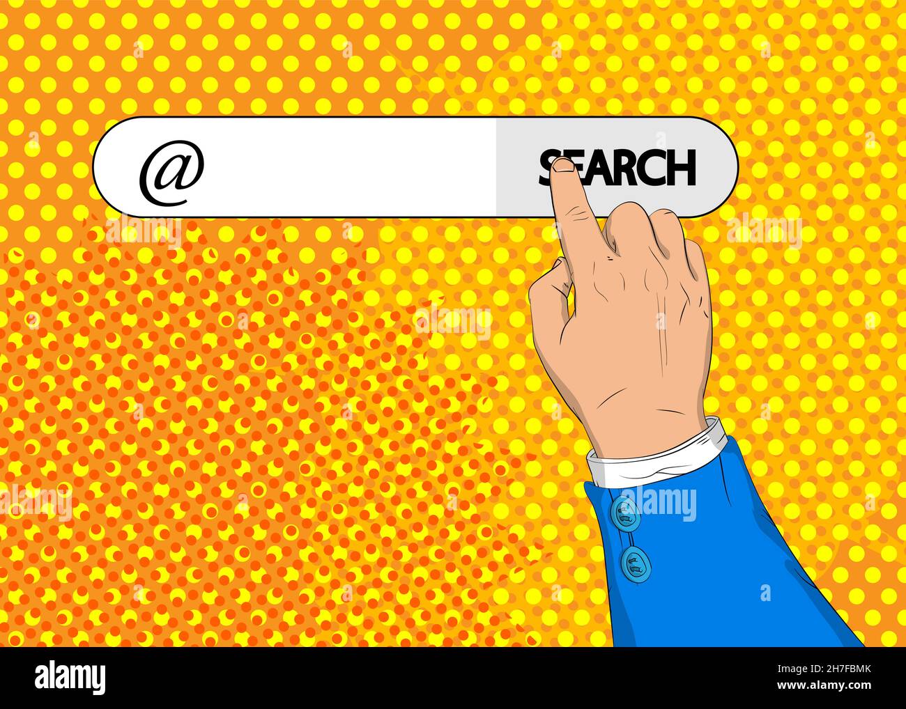 Virtual search bar with At sign, E-Mail, mail internet symbol ...