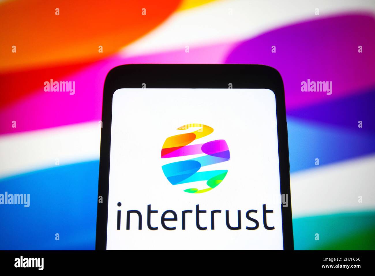Ukraine. 22nd Nov, 2021. In this photo illustration, the Intertrust Group (Intertrust N.V.) logo ...