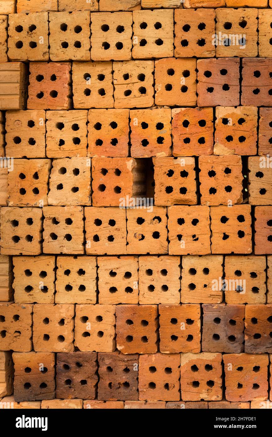 Row of Red brick wall texture background Stock Photo - Alamy