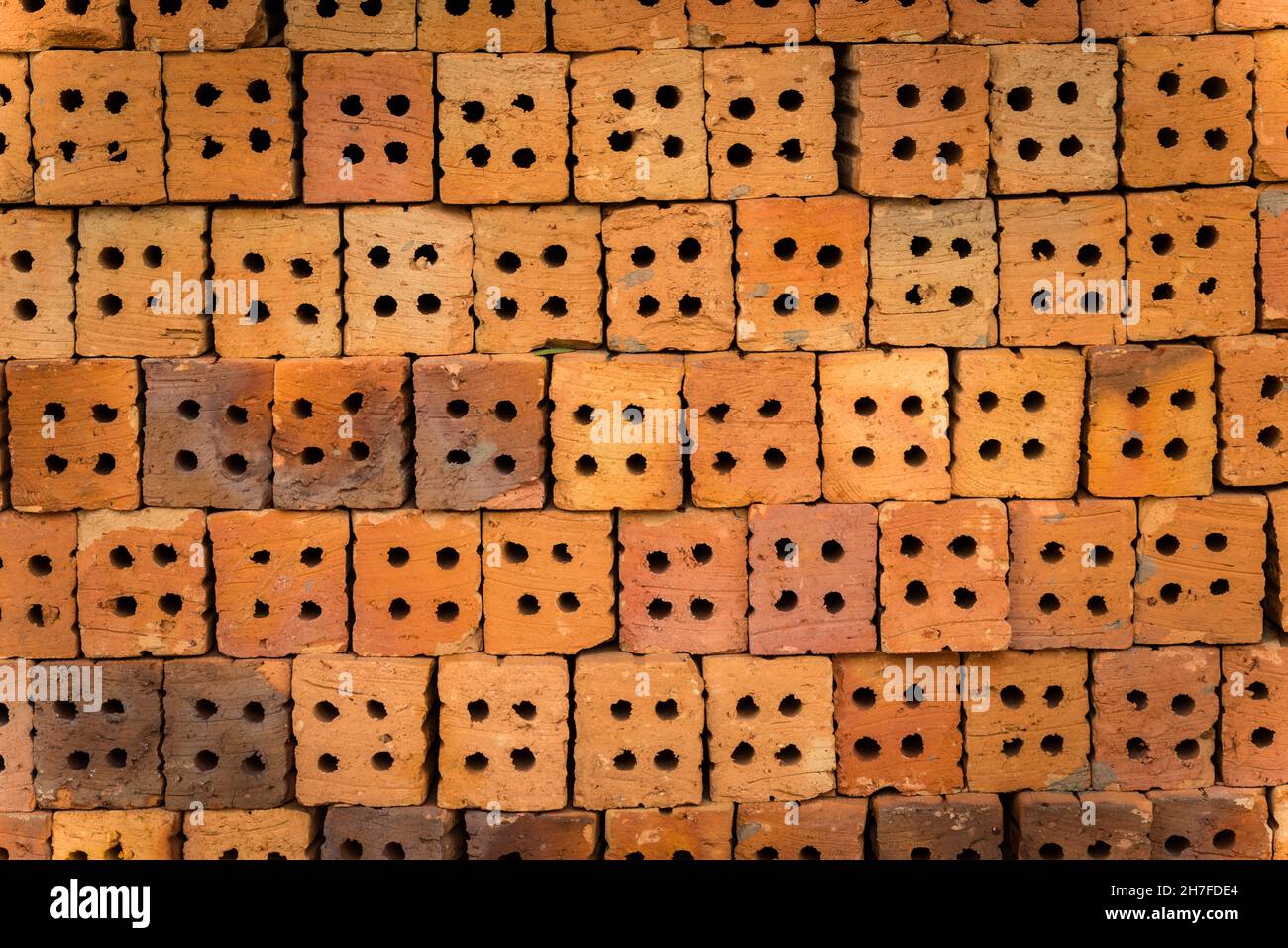 Row of Red brick wall texture background Stock Photo - Alamy