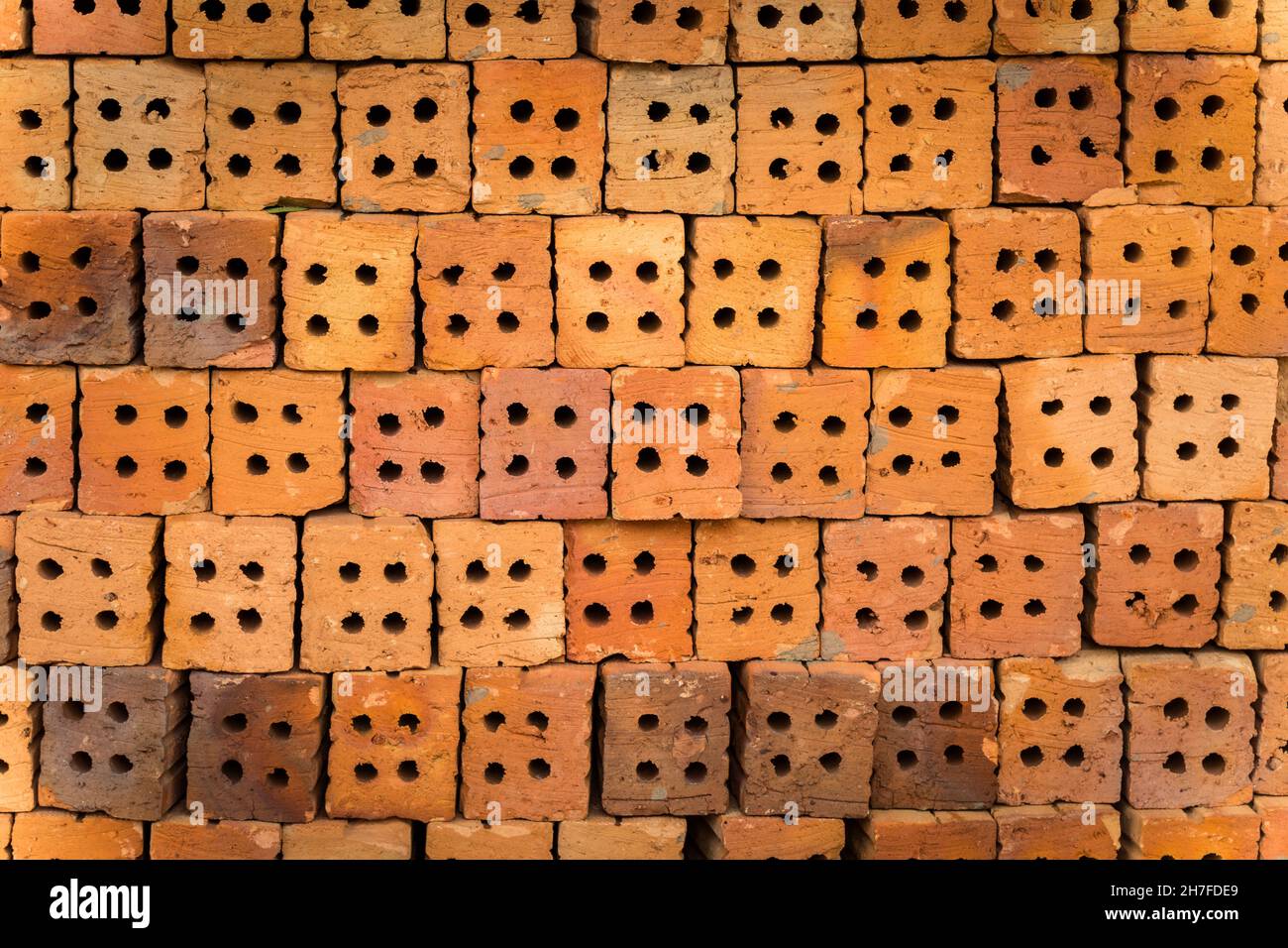 Row of Red brick wall texture background Stock Photo - Alamy