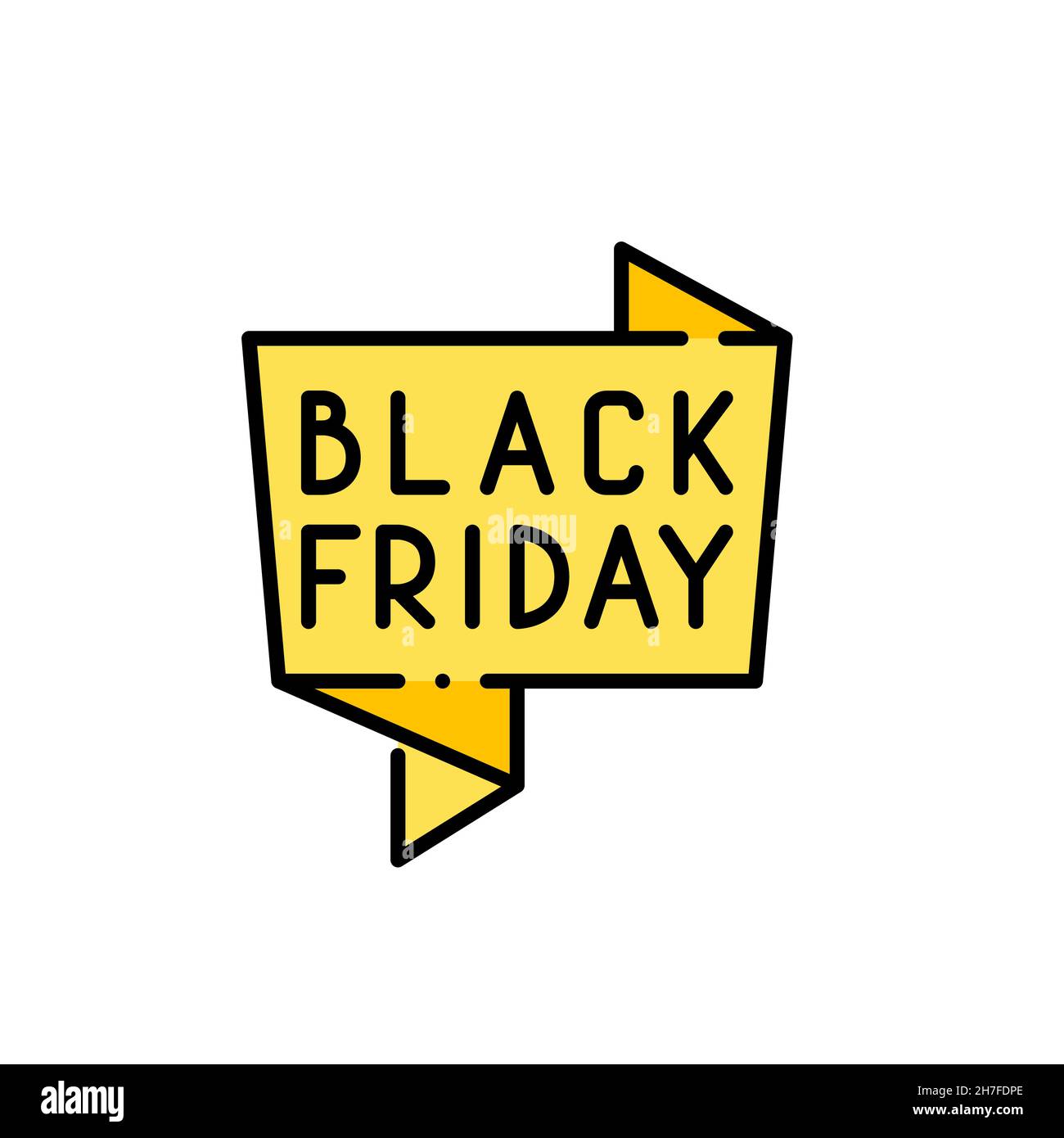 Black Friday origami speech bubble poster. Pixel perfect, editable ...