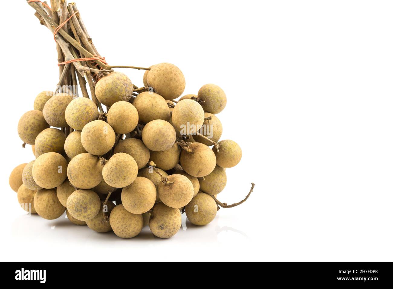 fruit bunch of fresh longan isolated on white background Stock Photo ...