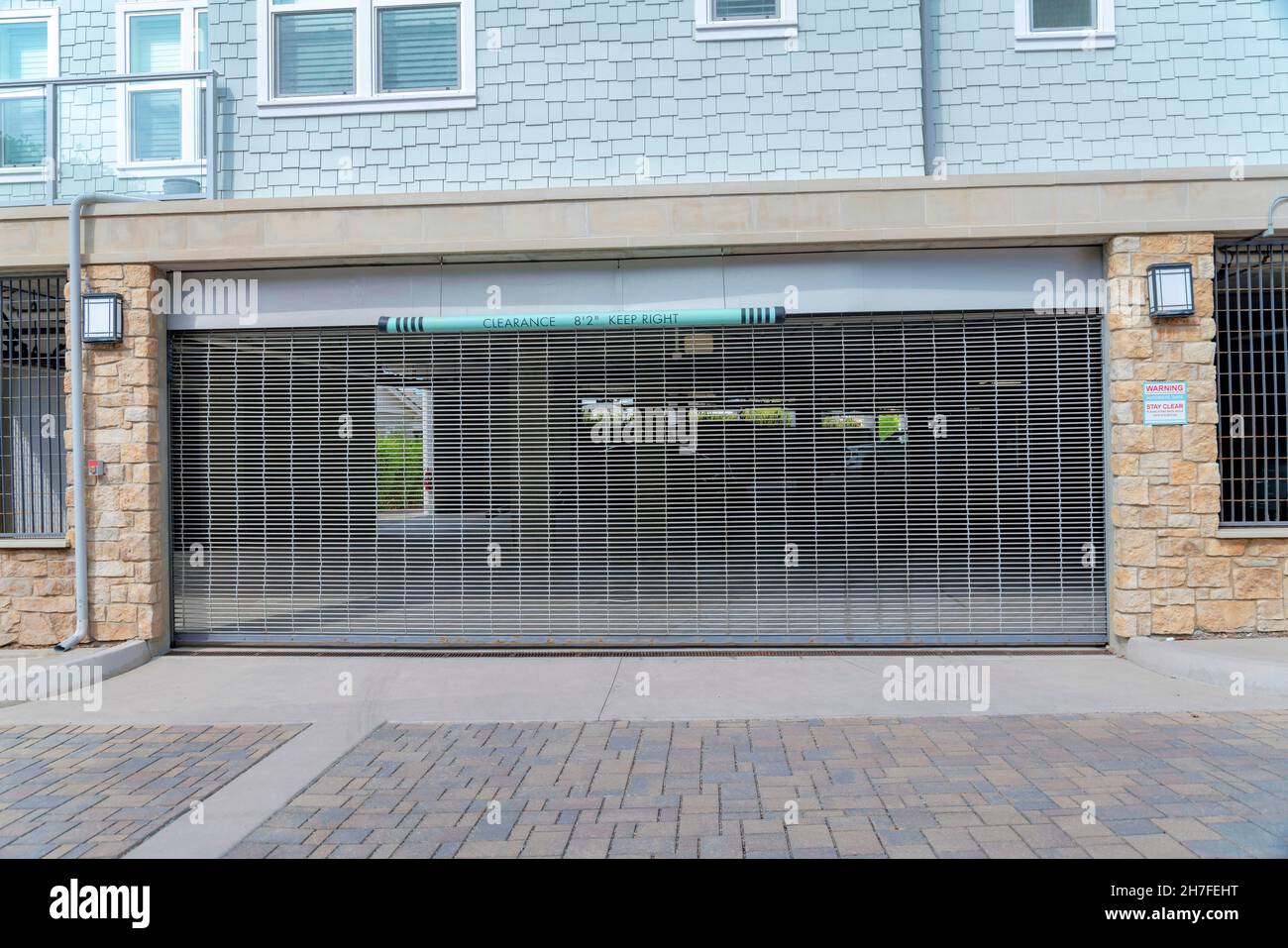 Rolling shutter door of a residential parking lot at La Jolla ...