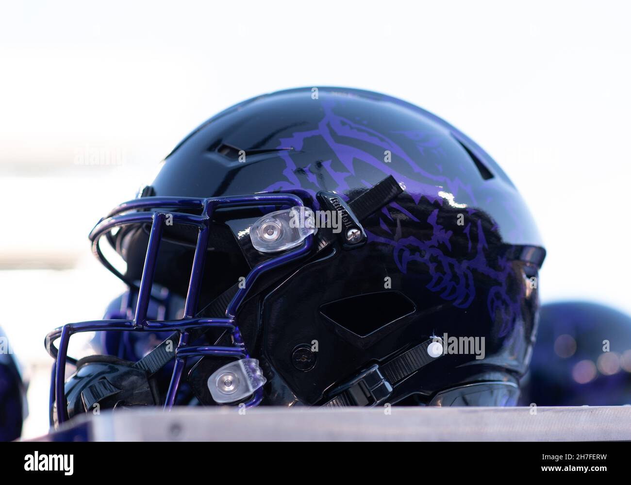 Fort Worth, Texas, USA. 20th Nov, 2021. TCU Horned Frogs helmet during ...