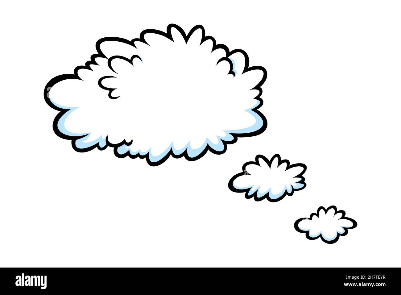 Comic thinking speech bubbles. Think shapes like in comicbooks. Vector ...