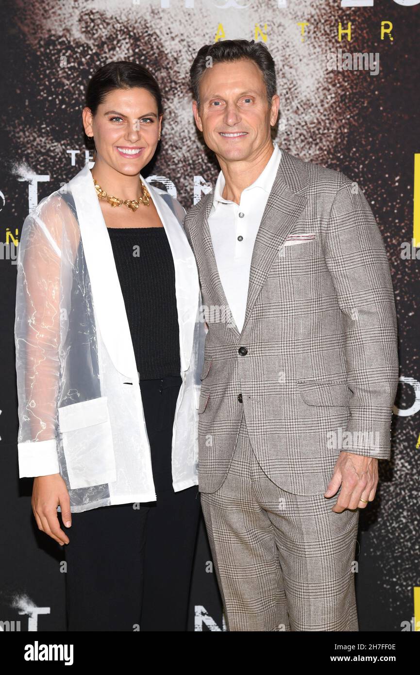 (L-R) Anna Musky-Goldwyn and Tony Goldwyn attend the premiere screening ...