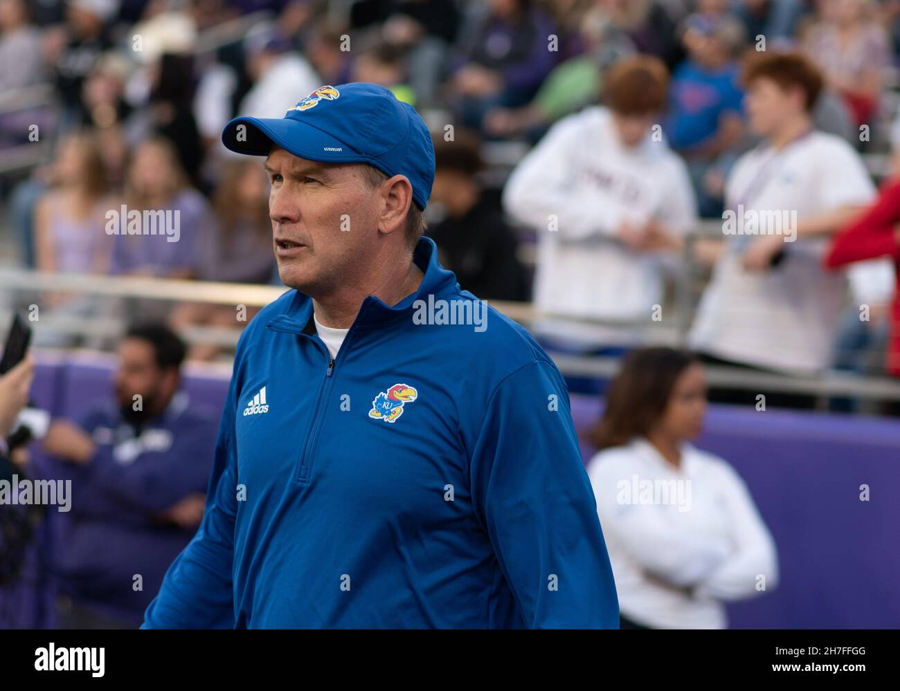 Fort Worth, Texas, USA. 20th Nov, 2021. Kansas Jayhawks head coach ...