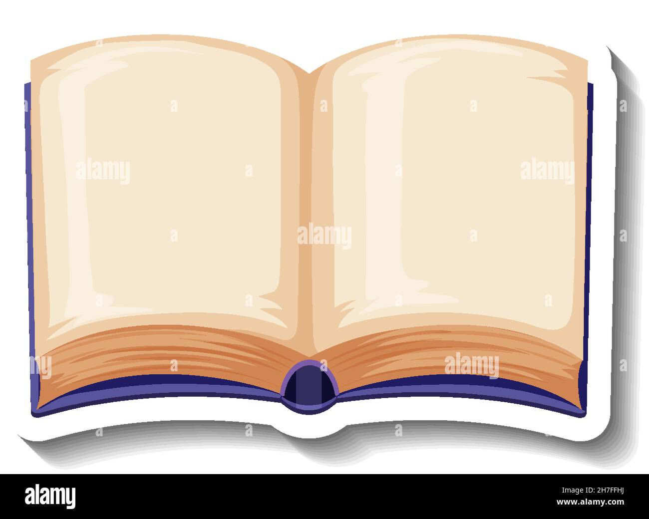 Opened book with empty pages illustration Stock Vector Image & Art - Alamy
